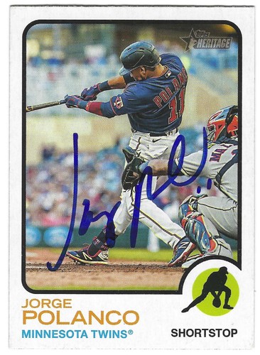 JORGE POLANCO SIGNED AUTOGRAPHED 2022 TOPPS HERITAGE BASEBALL CARD ...