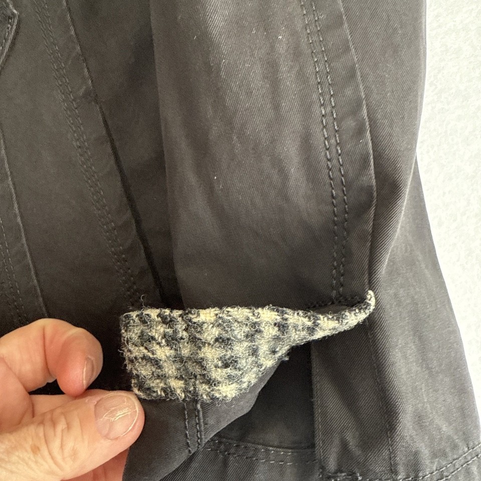 Burberry Blue Label Jacket. Black With Houndstooth Trim. Sz 38 | eBay UK