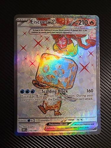Eiscue ex - 210/197 - Pokemon Obsidian Flames Full Art Ultra Rare Card ...