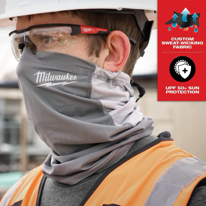 Milwaukee Tool WORKSKIN Performance Neck Gaiter (Red or Gray) - New | eBay