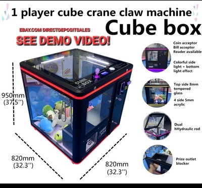 CUBE BOX Claw Machine Prize,Skill Redemption Vending Machine Arcade ...