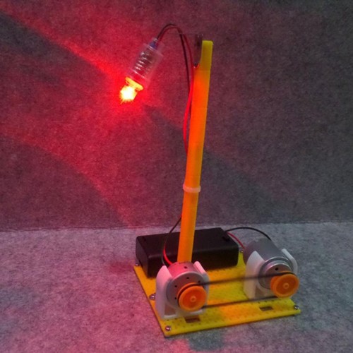 Micro Electric Power Generator Mini Motor LED Lighting DIY Teaching ...