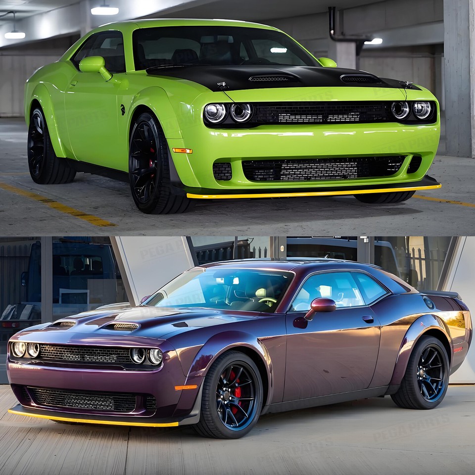 Front Bumper Lip Splitter Guard For 2018-2024 Dodge Challenger Widebody ...
