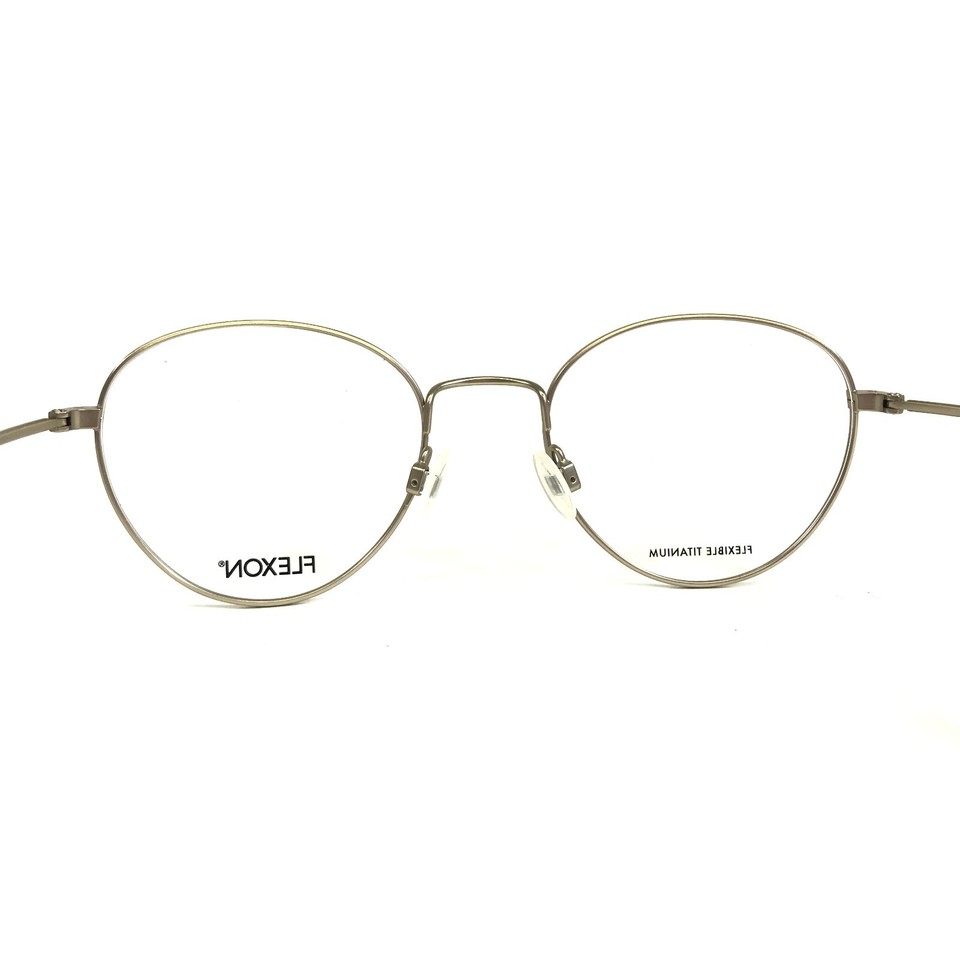 Flexon Eyeglasses Frames H6032 710 Matte Gold Round Full Wire Rim 50-20 ...