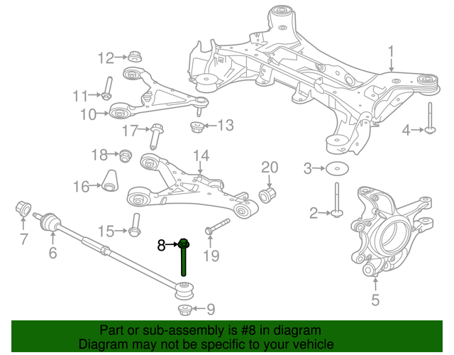 Genuine Jaguar Tie Rod Assembly Mount Bolt XR853290 for sale online | eBay