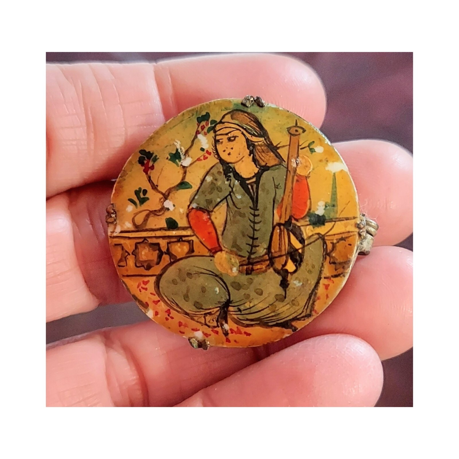 Antique Persian Islamic Pair of Courting Couple Hand … - Gem