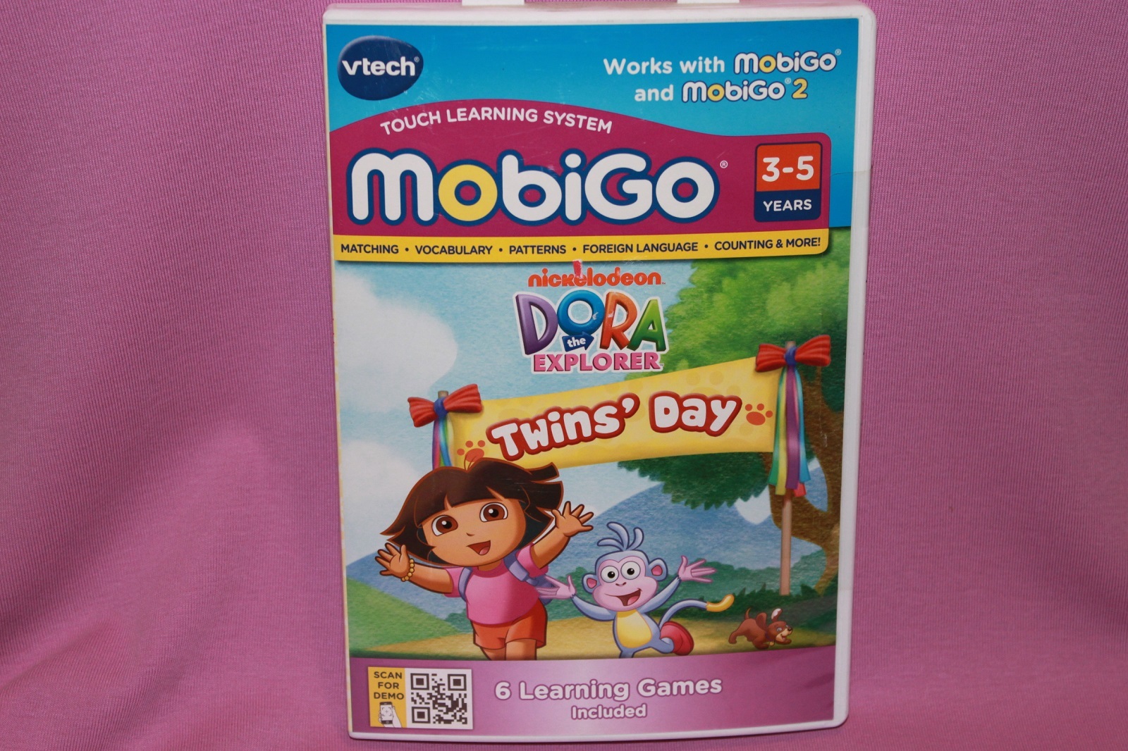 Vtech MobiGo Nickelodeon Dora The Explorer TWIN'S DAY Learning Software ...