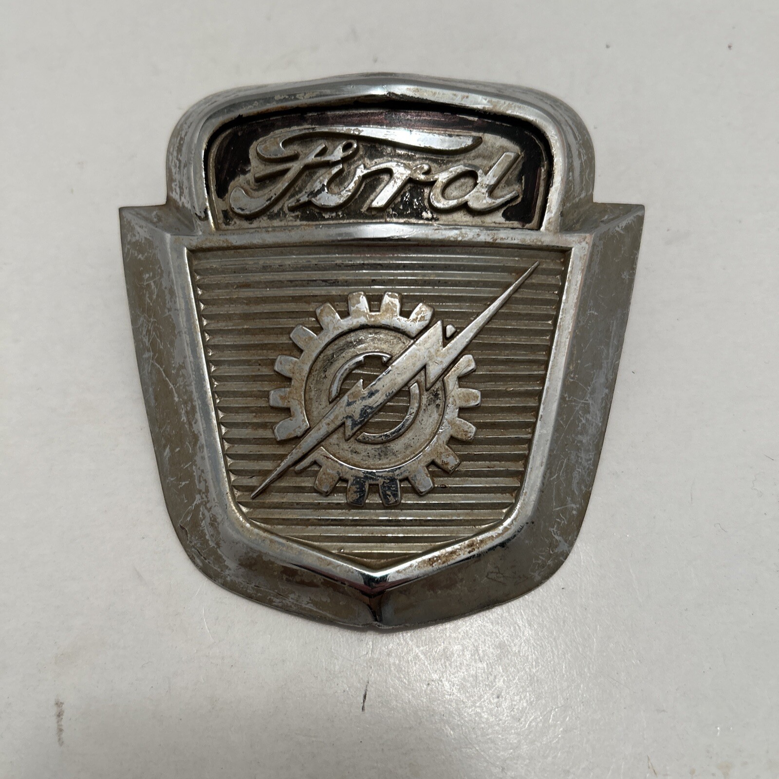 Vintage 57-58 Ford Truck F100 Front Badge Emblem BAAA 16637A | eBay