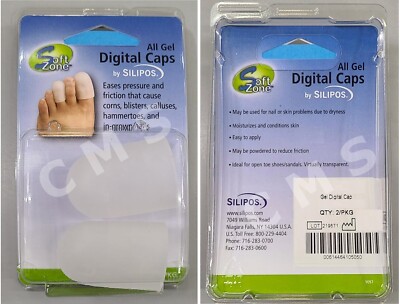 SILIPOS Softzone All Gel Digital Caps For Fingers Toes 2/PACK S/M or L ...