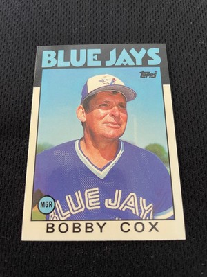 BOBBY COX TOPPS TIFFANY 1986 TORONTO BLUE JAYS / BRAVES MANAGER ...