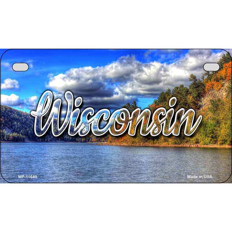 Wisconsin Colorful Lake Novelty Metal Motorcycle Plate MP-11640 | eBay