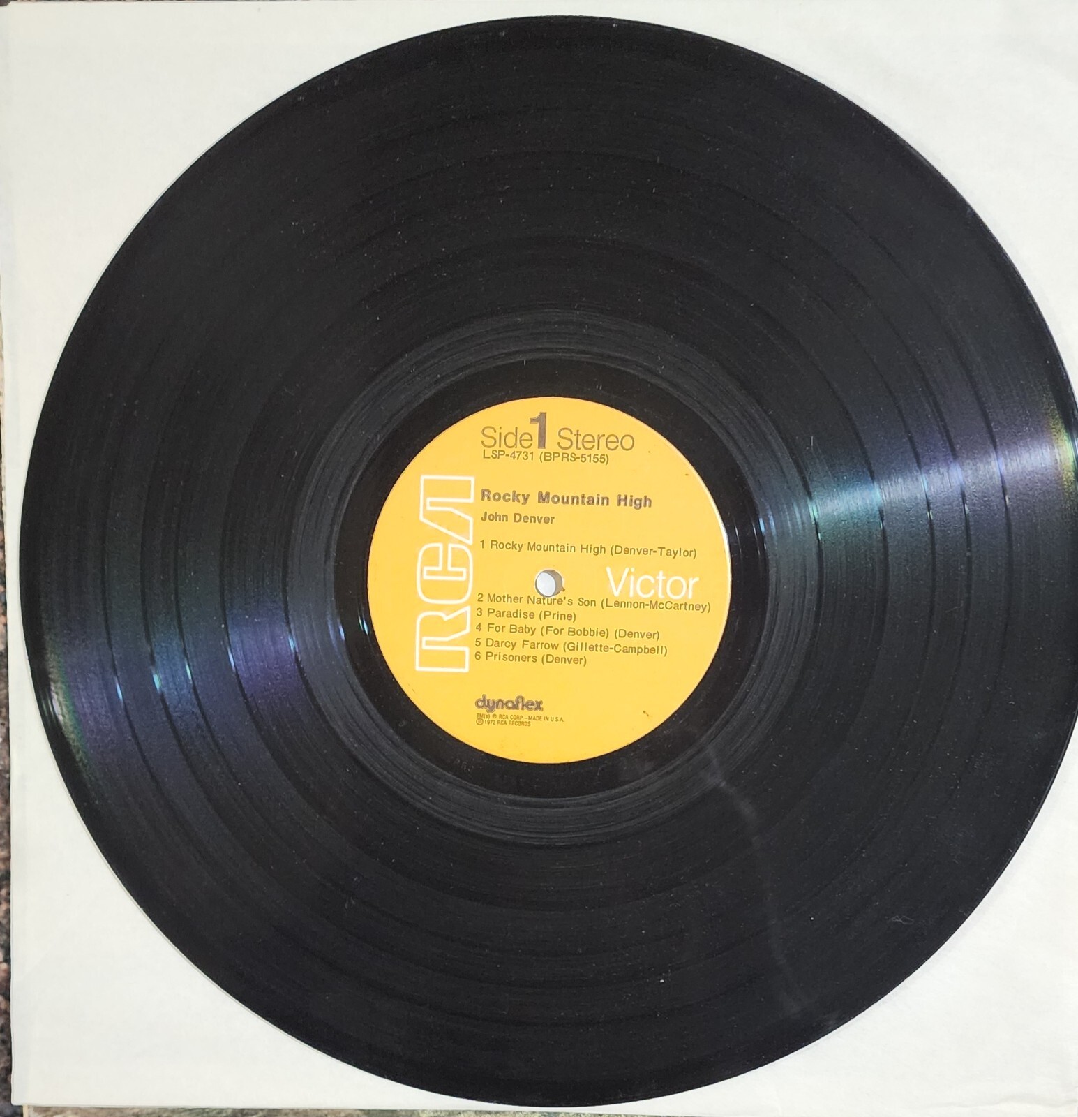 JOHN DENVER Rocky Mountain High RCA LP nice! classic rock folk record ...