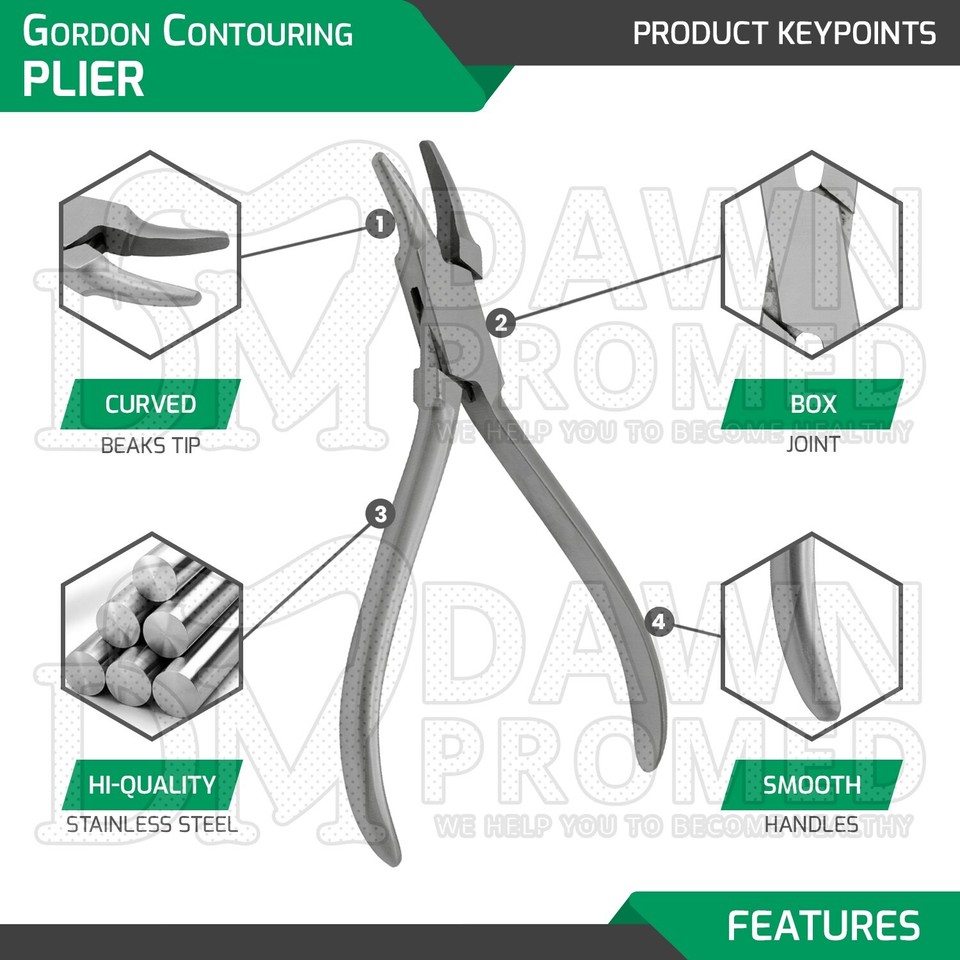 Orthodontic Gordon Contouring Pliers 5.5" Dental Instruments German ...