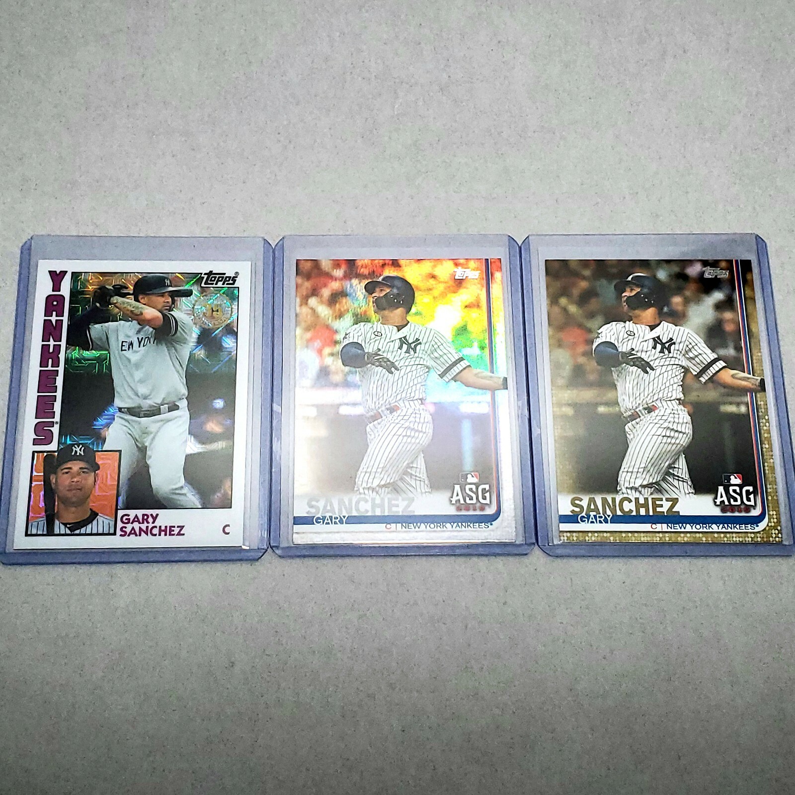 Gary Sanchez 2019 Topps Update 84 Chrome + Rainbow Foil + Gold (3) Lot ...