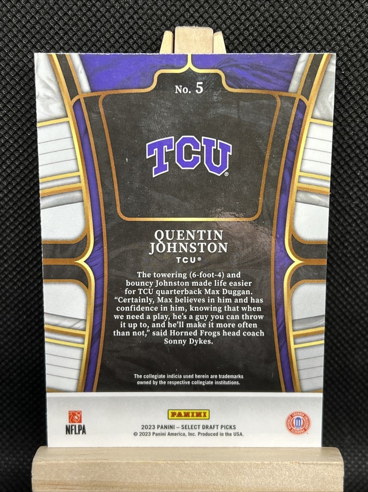 QUENTIN JOHNSON Retail Blue RC 2023 Select Draft Picks #5 Base Rookie ...