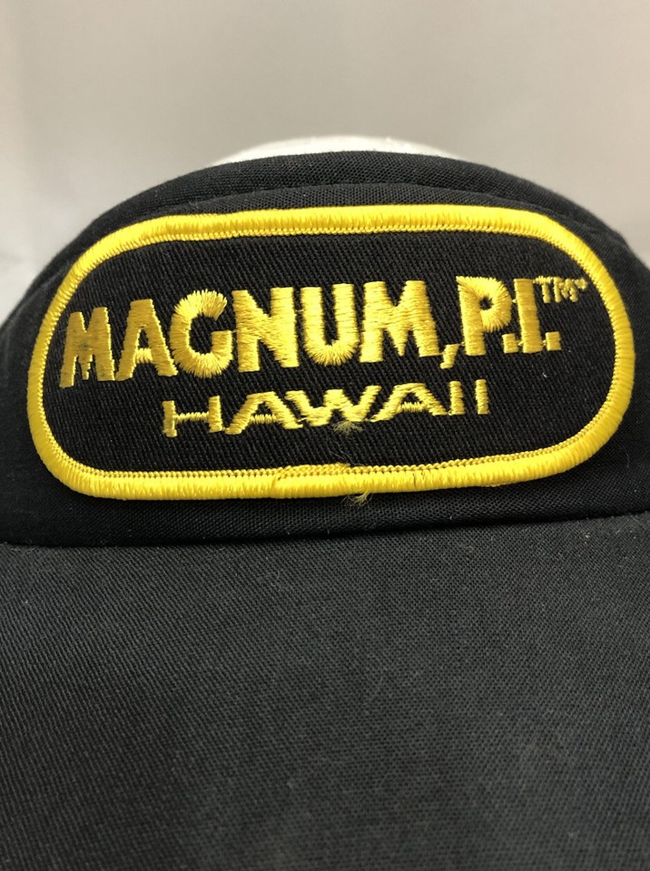 Vtg Magnum PI Visor Hawaii Patch Logo Hat Universal City Studios Cap TV ...