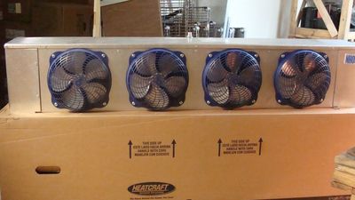 New Bohn Electric Defrost 4 Fan Evaporator 460 V, 1 Ph PSC, R22 TXV M ...
