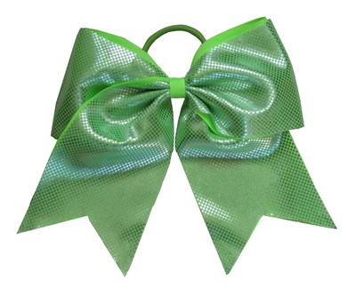 NEW "SPARKLE DOTS Neon Green" Cheer Bow Pony Tail Ribbon Hair Bows ...