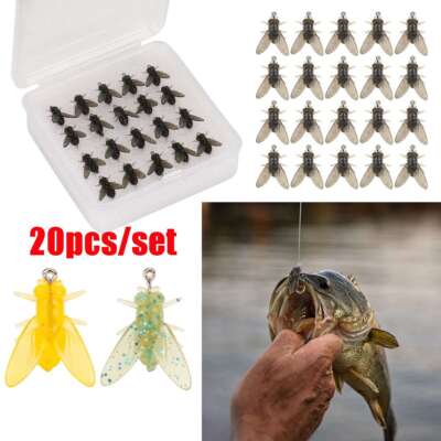 20Pcs/Box Fly Fishing Flies Kit Fake Flies for Trout Grayling Panfish ...