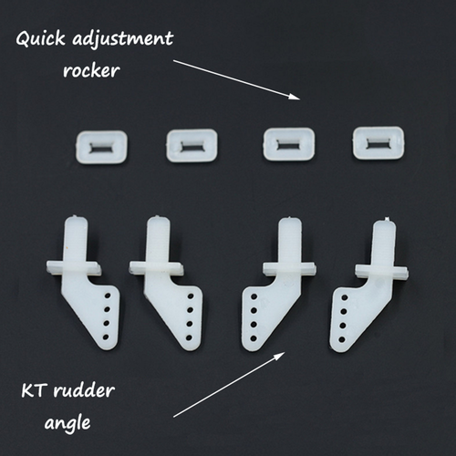 White RC Model Airplane Quick Adjustment Rocker Control Horns KT Rudder ...