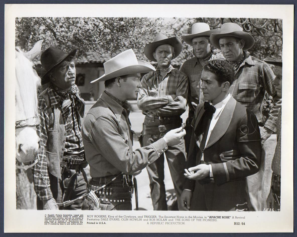 Olin Howlin ROY ROGERS Russ Vincent APACHE ROSE Orig Photo 1952R ...