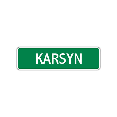 Karsyn Girls Name Letter Printed Label Art Decor Novelty Aluminum Metal ...