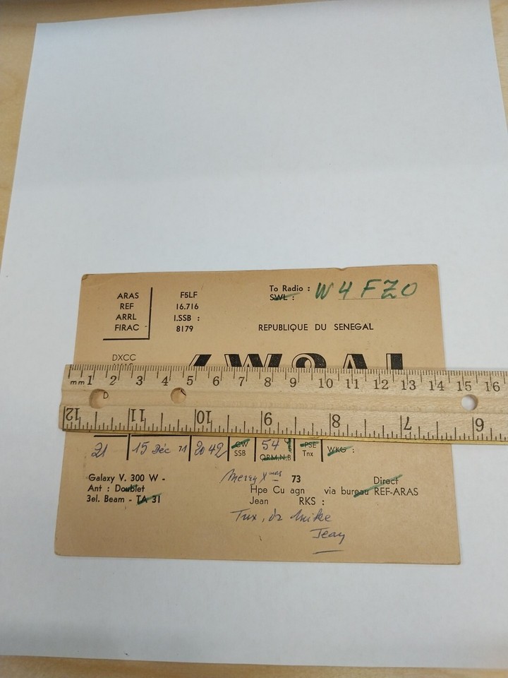 Senegal QSL Radio Card 1974 Jean Langlet Thies Train Railroad | eBay
