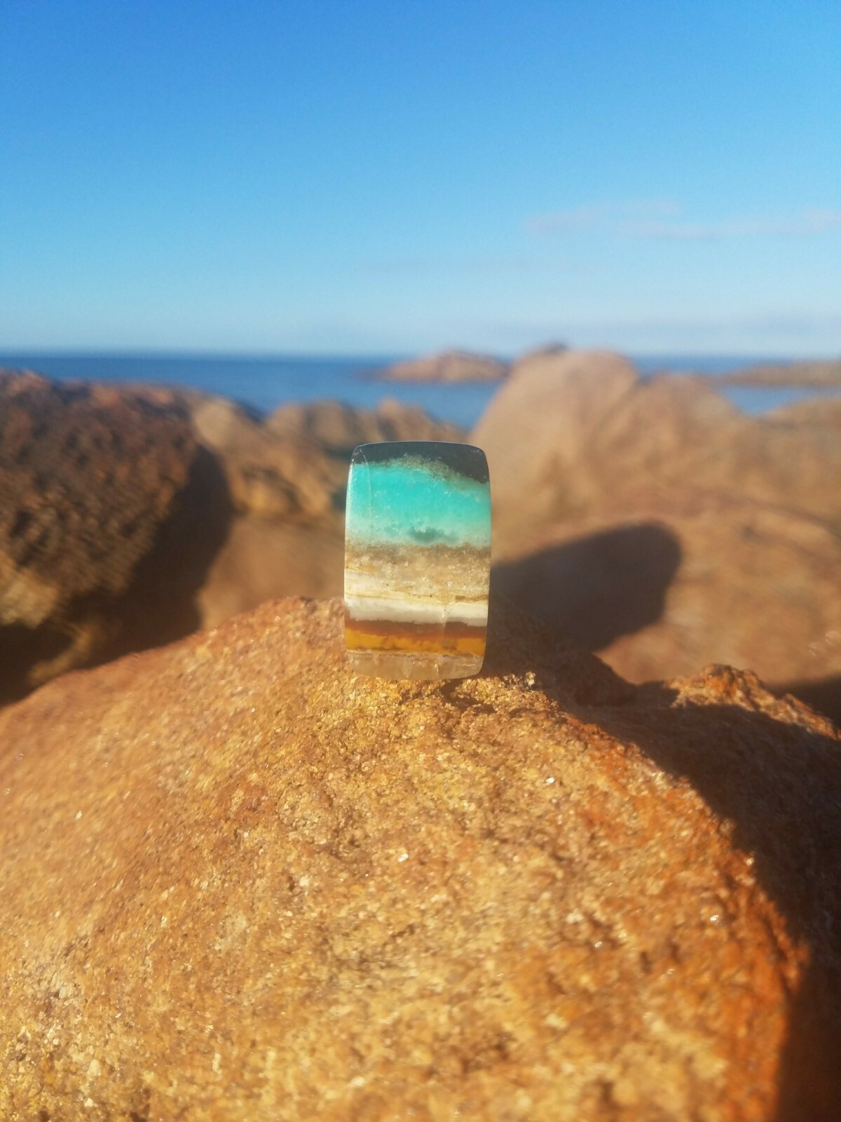 Extremely Rare Blue Opal Petrified Wood With Native Copper Inclusions ...