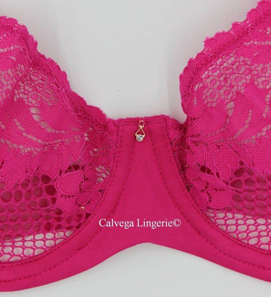 NWT Le Mystere 8246 "Lace Allure" Soft Cup Unlined Lace / Fishnet Bra ...