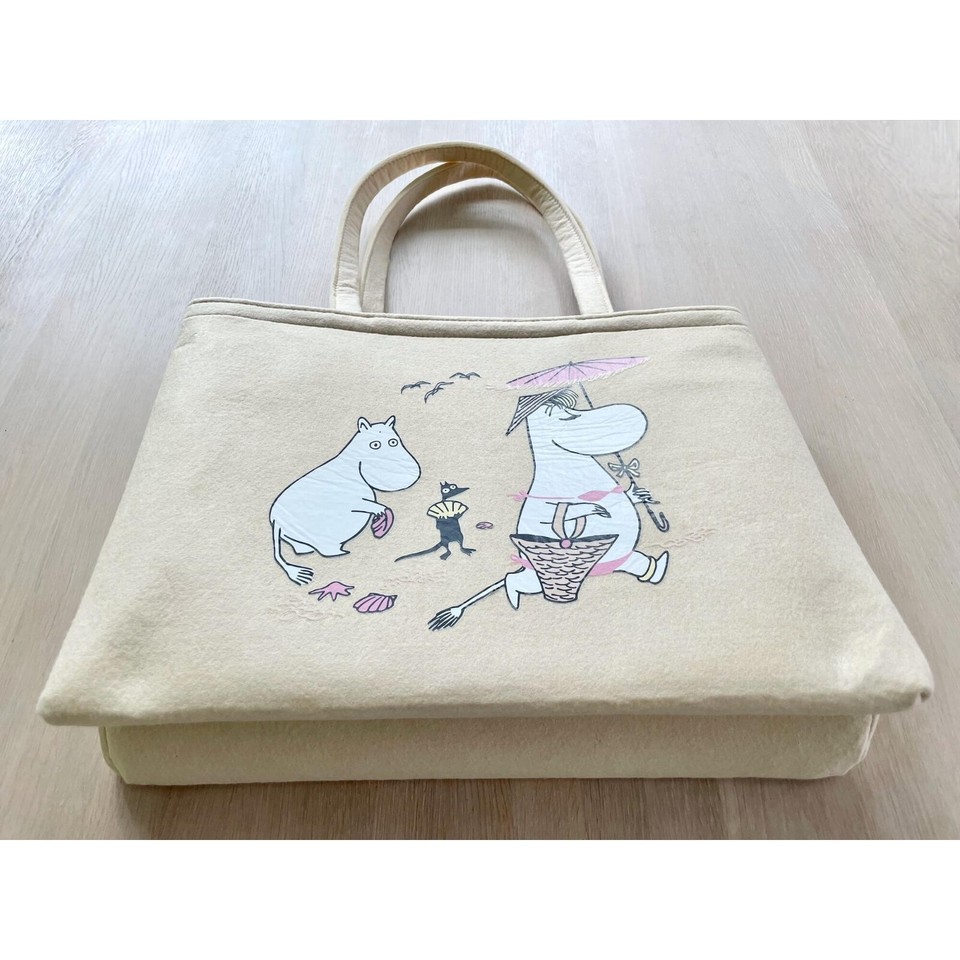 Moomin Beach Bag, Large Tote Bag with Moomintroll and Snorkmaiden | eBay