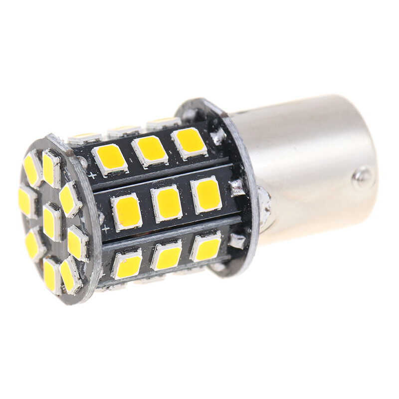 2Pcs 1156 BA15S 2835 33-SMD Yellow LED Bulbs Car Turn Signal Lamp Brake ...