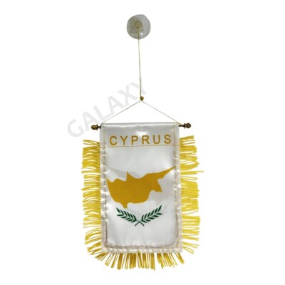 Cyprus Mini Banner / Cyprus Flag / Double Sided Mini Cyprus Car Window ...