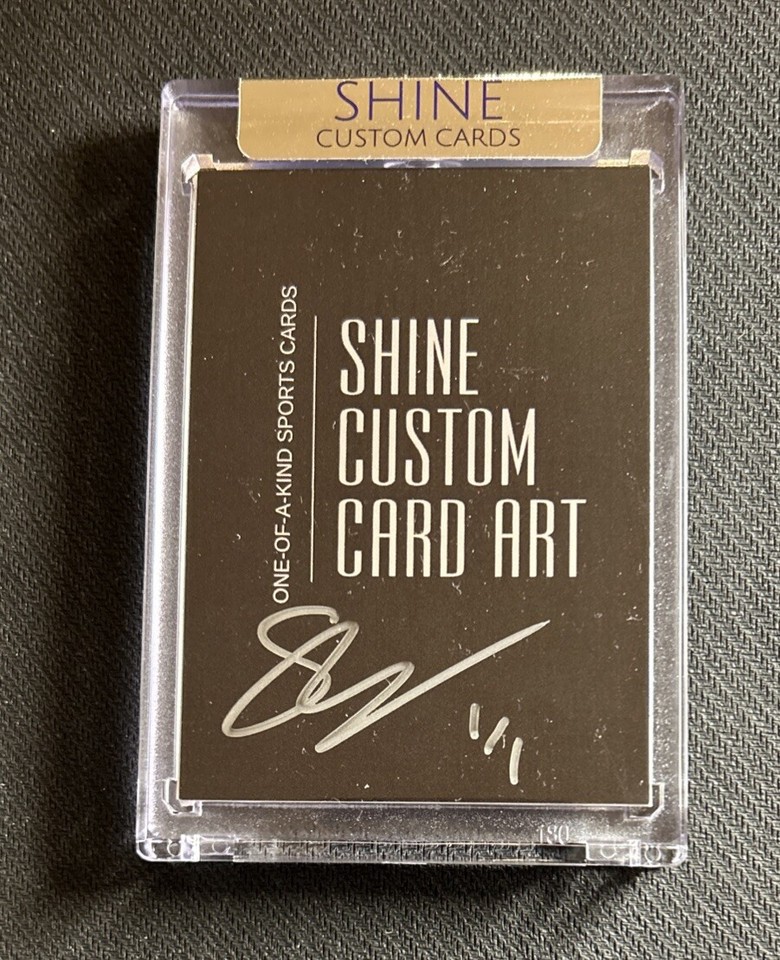 Aidan Hutchinson Blue Wave Prizm NFL Shield Jersey Card Created by SHINE Cards | eBay