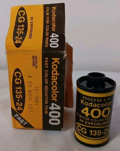Kodacolor 400 CG 135-24 Film Expired December 1981 No Canister Unexposed | eBay