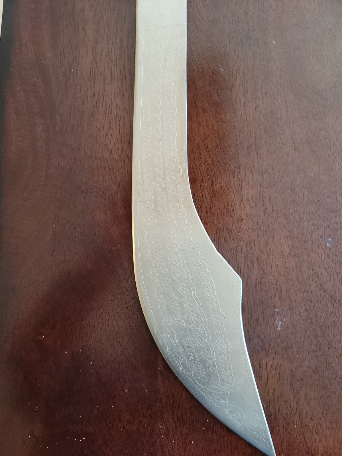 Rare Vintage Spanish Mexican Engraved Machete Leather Handle Sword ...