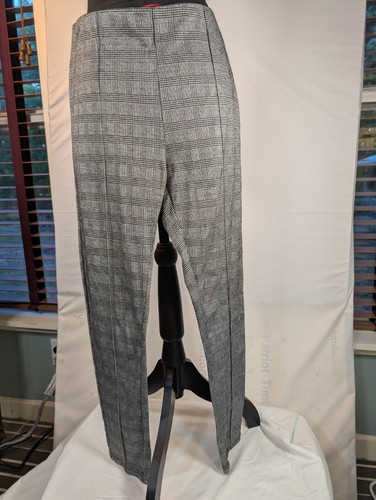 Maze Collection Pants Pull On Stretch Leggings Bl/White Plaid Size XL ...