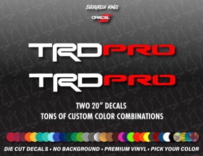TRD PRO Decals Set for Toyota Tacoma Tundra Truck Bed side Stickers ...