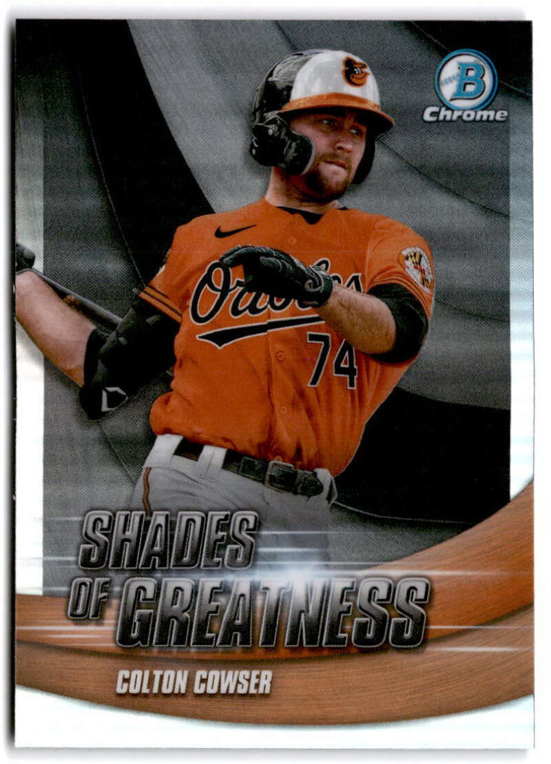 2022 Bowman Chrome Shades of Greatness Holo #SG-9 Colton Cowser Orioles ...