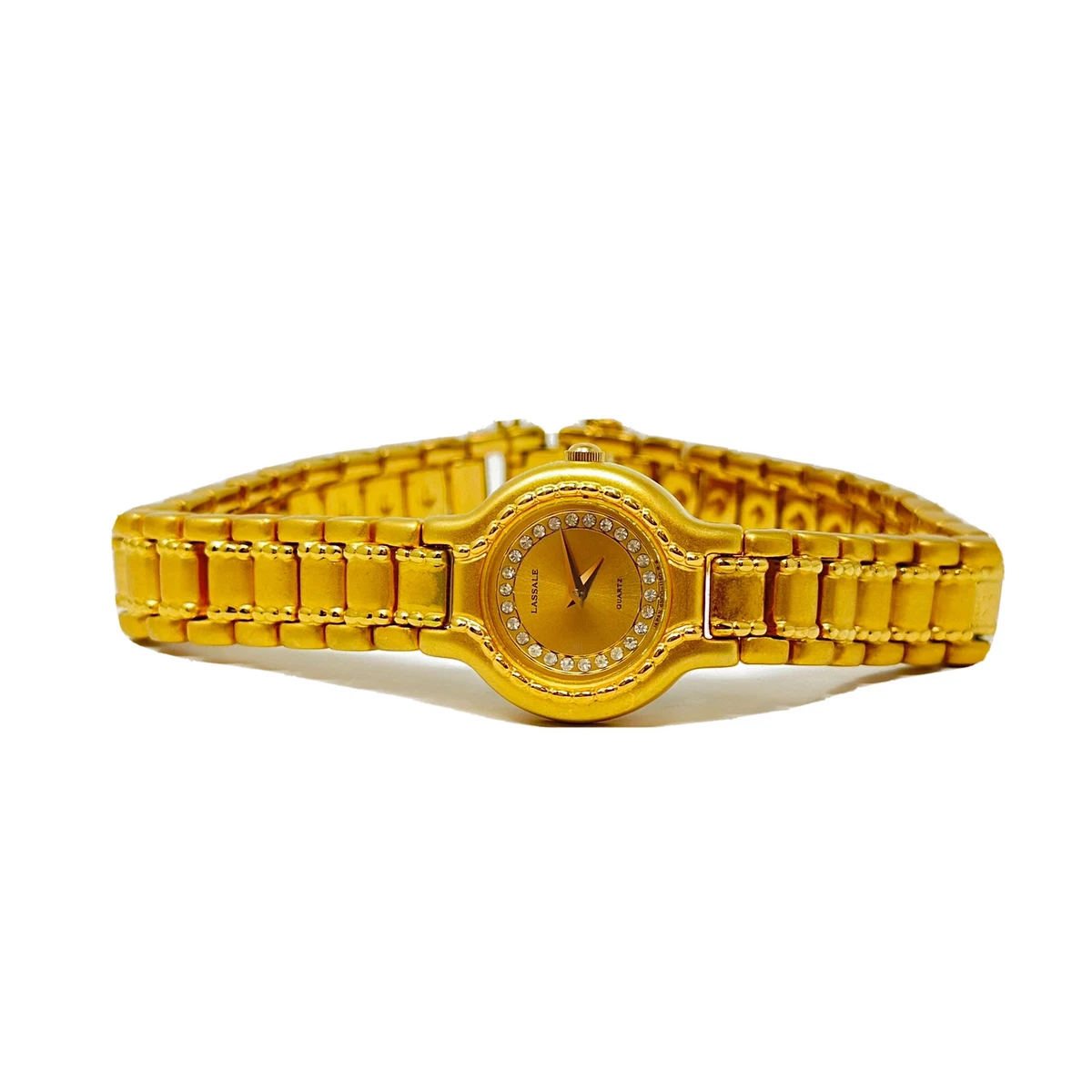 Wide Link Gold Plated Watches