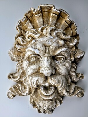 Neptune Face Mythical Wall Plaque Home Garden Decor | eBay