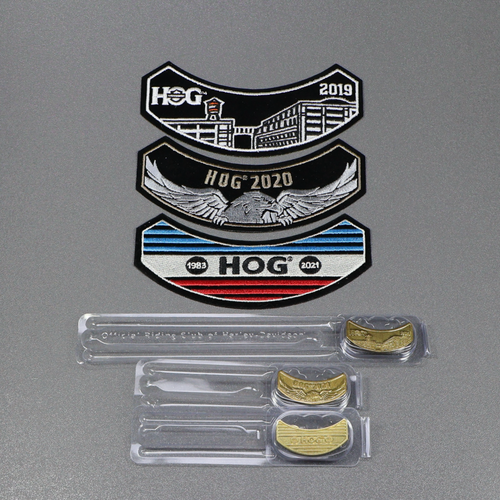 Harley Davidson Owners Group Rocker HOG Rocker Patch and Pin Lot 2019 ...