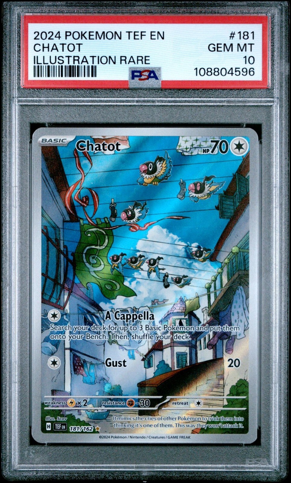 Chatot 2024 Scarlet & Violet: Temporal Forces #181/162 Illustration ...