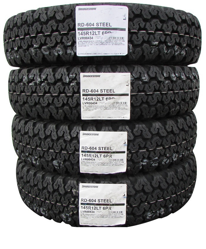 4x Bridgestone 604V RD604 145/80R12 145R12 6PR Tires LT Snow Mud 145 80 ...