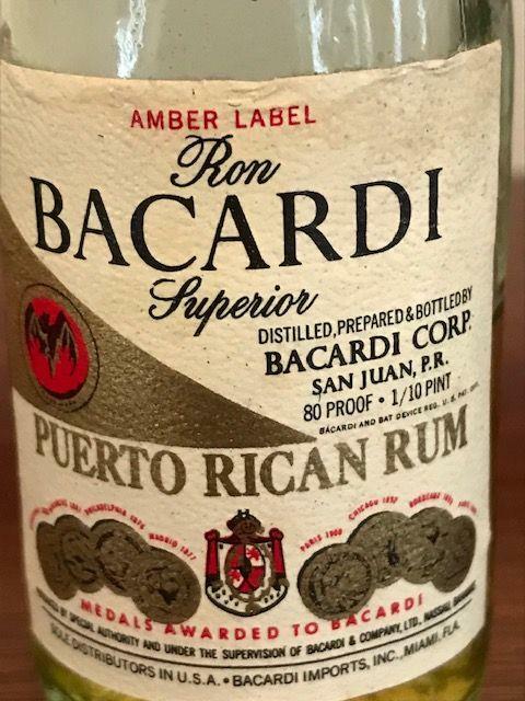 Bacardi Bottle Label