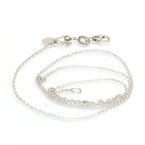 14kt White Gold ADJUSTABLE Chain 14", 16",18", 20" Easy slide and ...