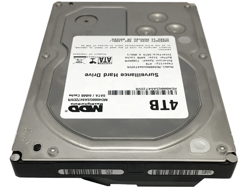 MaxDigitalData 4TB 7200RPM 64MB Cache SATA 6.0Gb/s 3.5" Surveillance ...