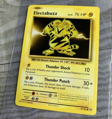 Electabuzz 41/108 RARE Pokemon Card Evolutions | eBay