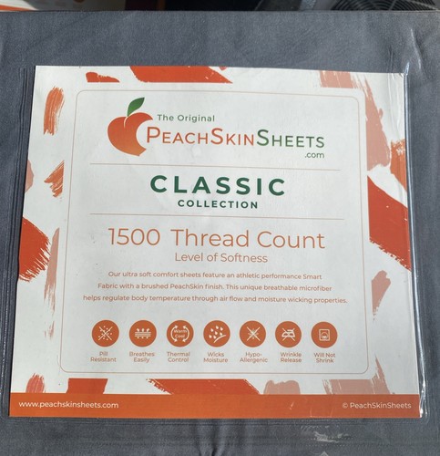 NEW Peach Skin Sheets Classic Collection 1500 Thread Ct. KING Fitted ...