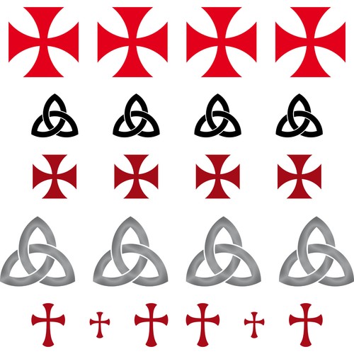 Gothic Kelten Templer Maurer Runen Symbole Zeichen Aufkleber Tattoo ...