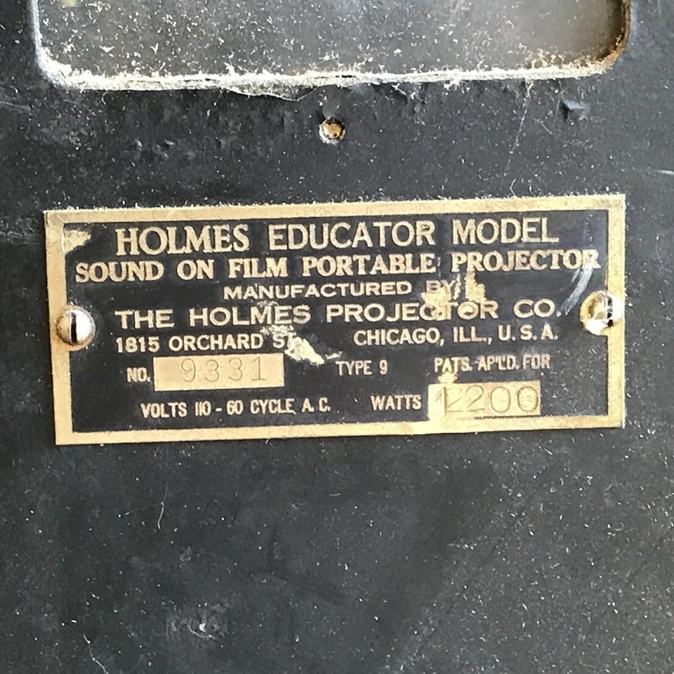 Rare Vintage Holmes 35mm projector sprockets portable optic Sound from ...